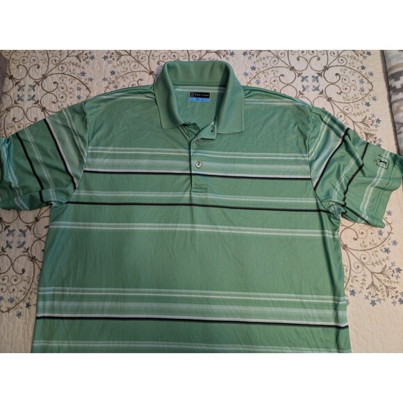 Polo Golf | Shirts | Pga Tour Green Striped Polo Golf Shirt Size 2xl | Poshmark